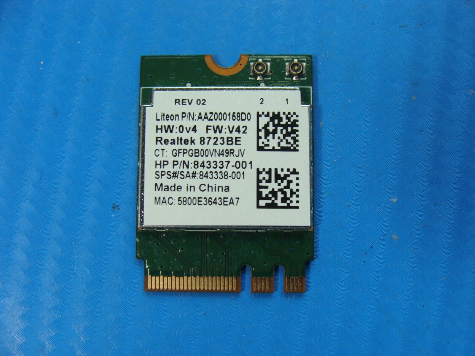 HP AIO 23.8" 24-g010 Genuine Wireless WiFi Card RTL8723BE 843337-001 843338-001
