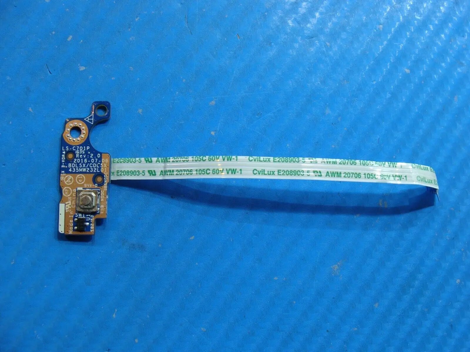 HP 15.6" 255 G5 Genuine Laptop Power Button Board w/Cable LS-C701P