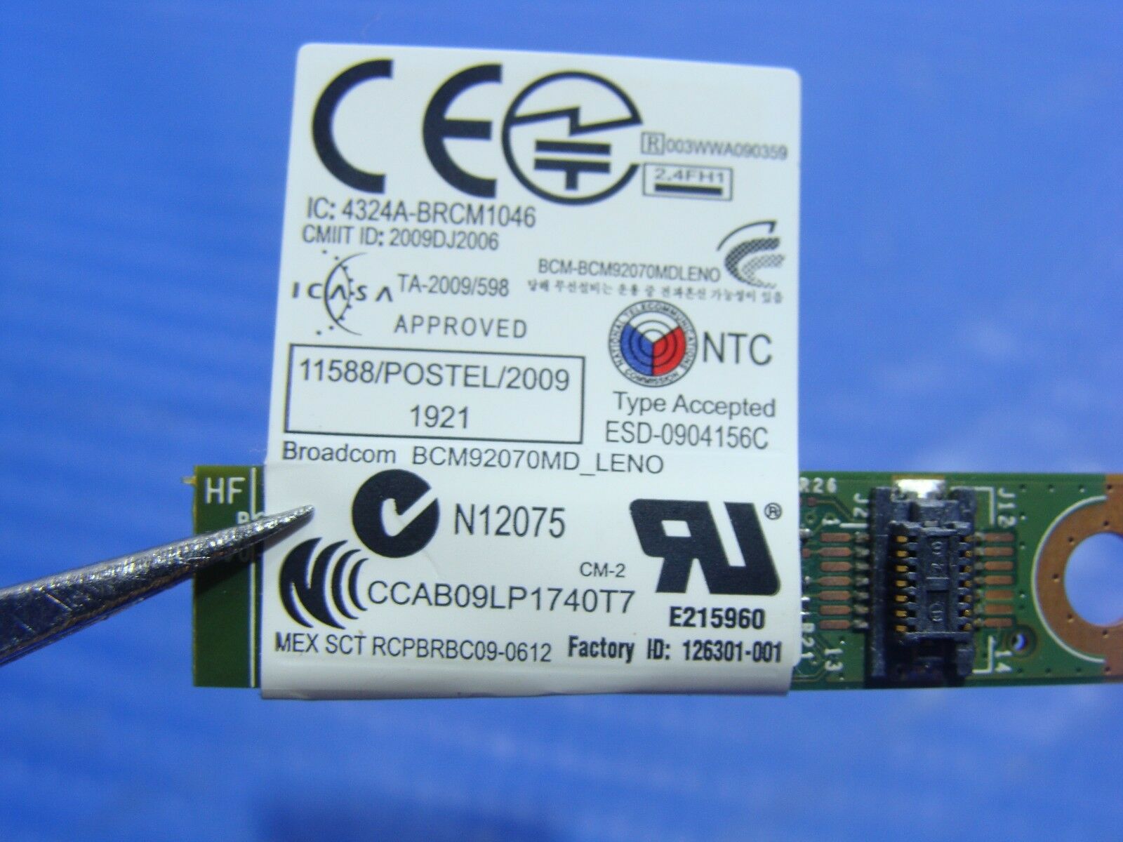 Lenovo Thinkpad L420 14" Genuine Laptop Bluetooth Module Board 60Y3271