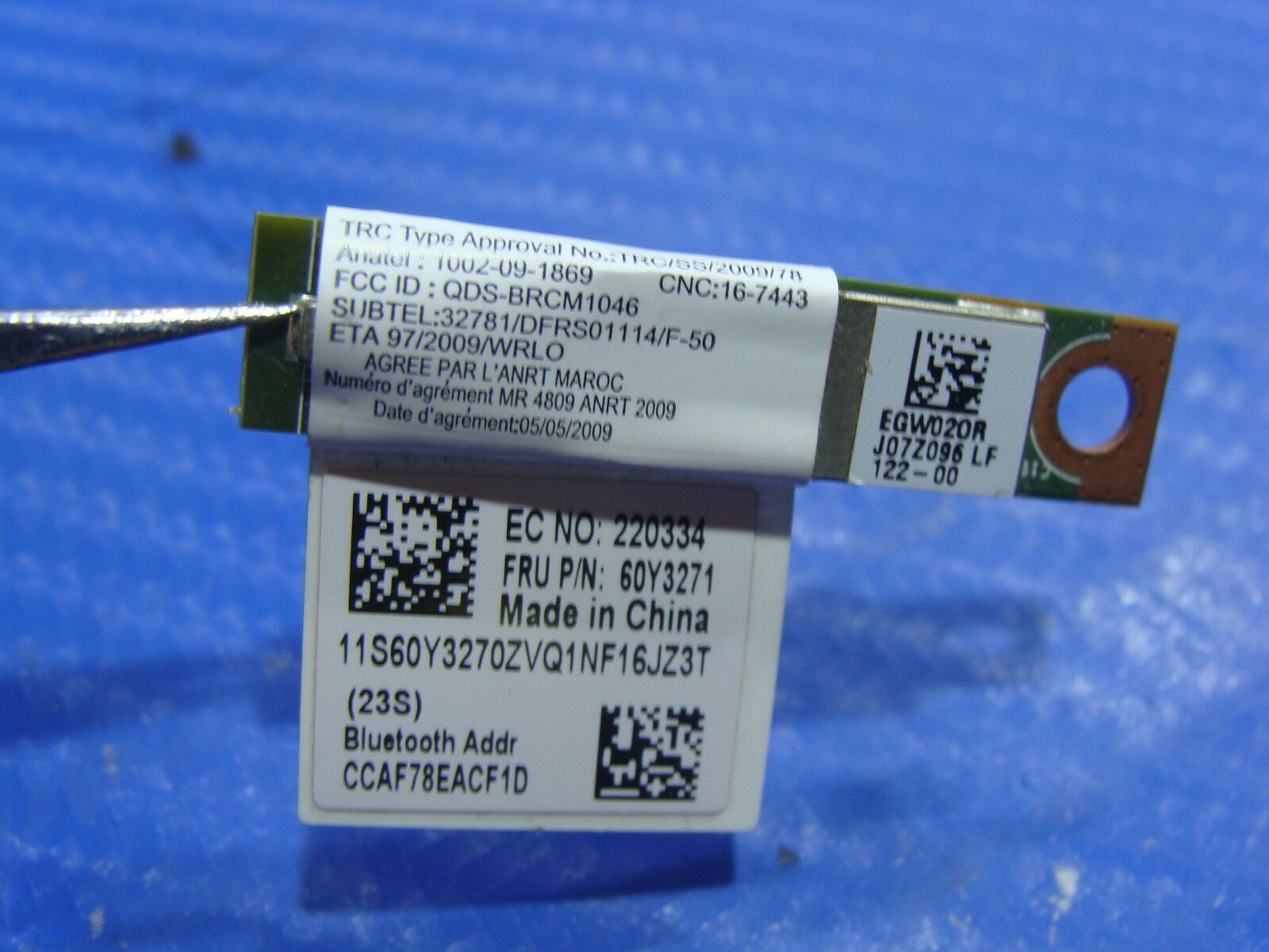 Lenovo Thinkpad L420 14" Genuine Laptop Bluetooth Module Board 60Y3271